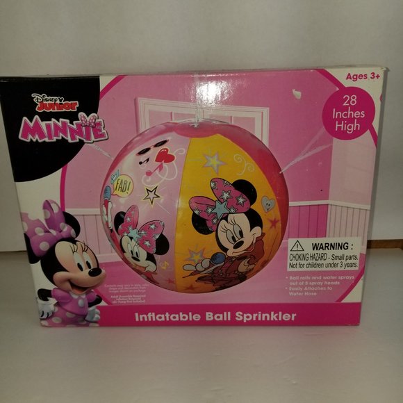 Disney | Swim | Disney Junior Minnie Inflatable Ball Sprinkler 28 High ...